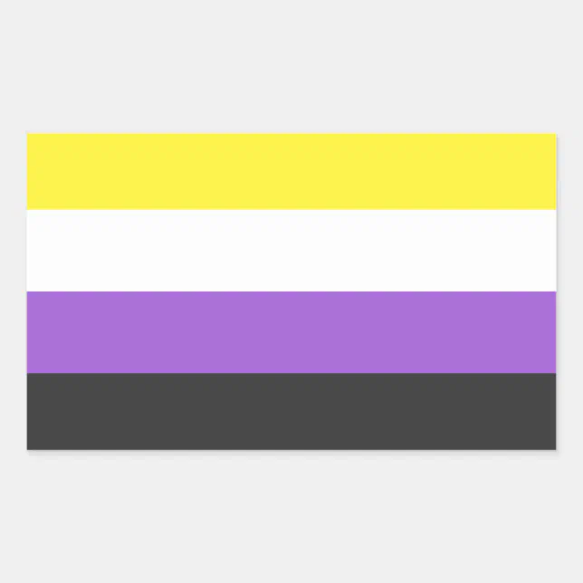 Non-Binary Flag Rectangular Sticker | Zazzle