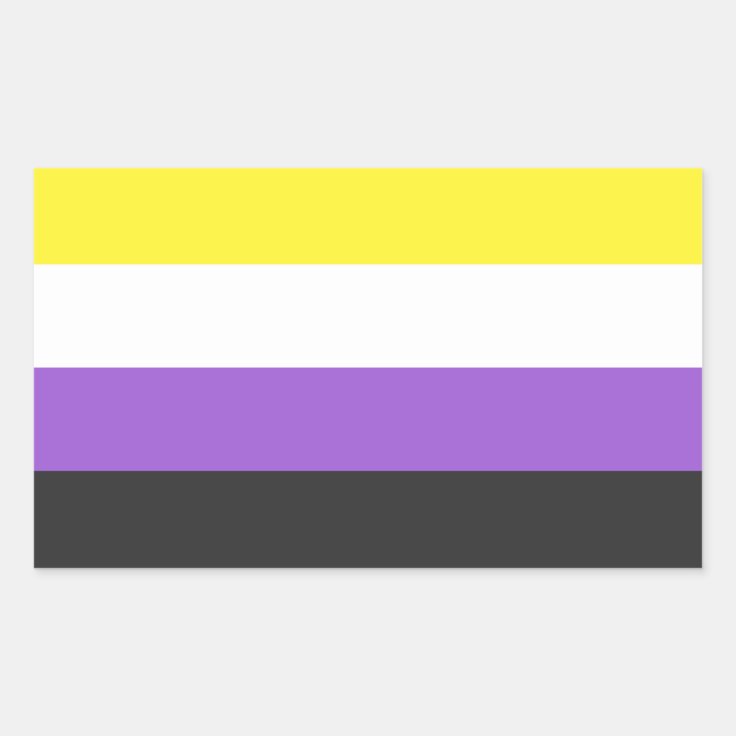Non-Binary Flag Rectangular Sticker | Zazzle