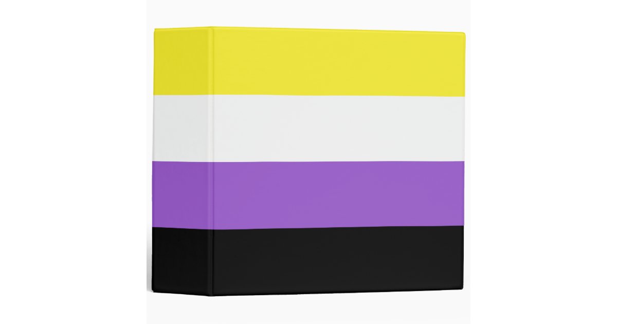 Non Binary Pride Flag 3 Ring Binder | Zazzle
