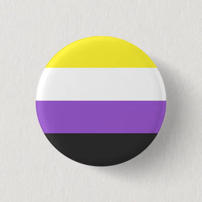 Non Binary Pride Flag Badge Button | Zazzle
