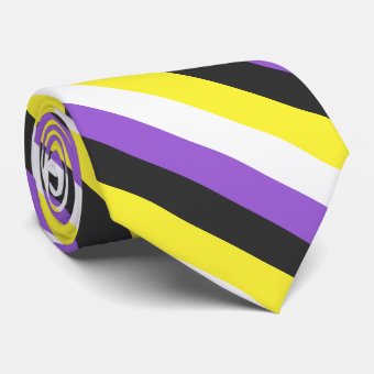 Non-Binary Pride flag Neck Tie | Zazzle