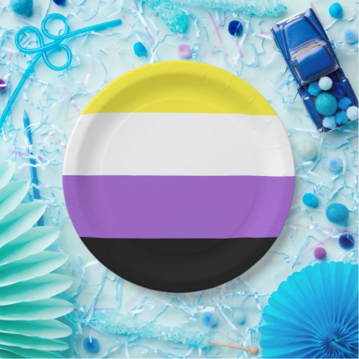 Non Binary Pride Flag Paper Plates | Zazzle