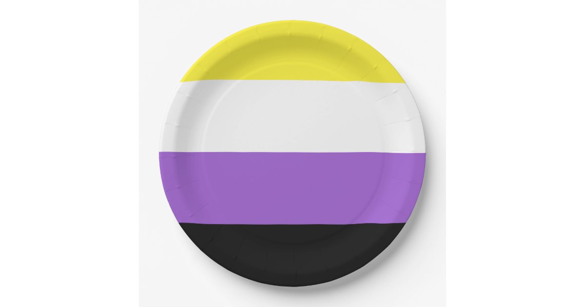 Non Binary Pride Flag Paper Plates | Zazzle