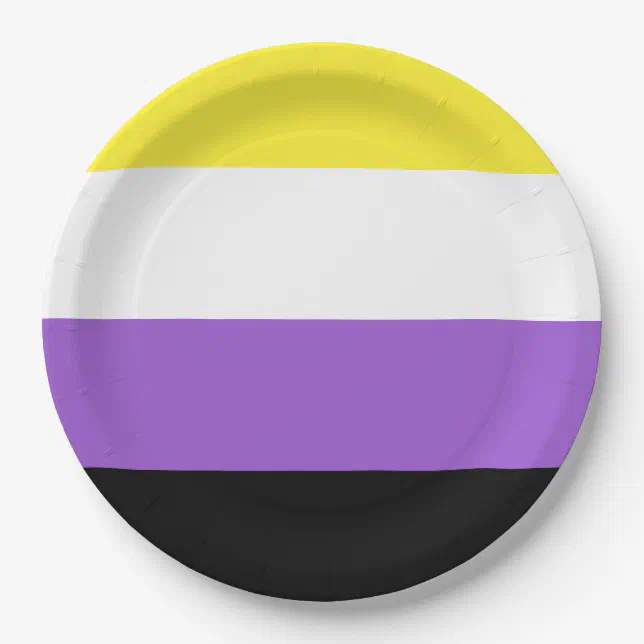 Non Binary Pride Flag Paper Plates | Zazzle
