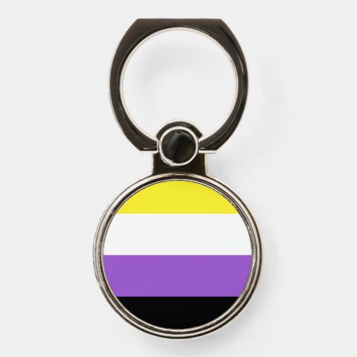 Non Binary Pride Flag Phone Ring Stand | Zazzle