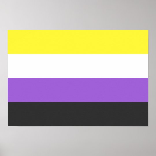 Non-Binary Pride flag Poster | Zazzle.com