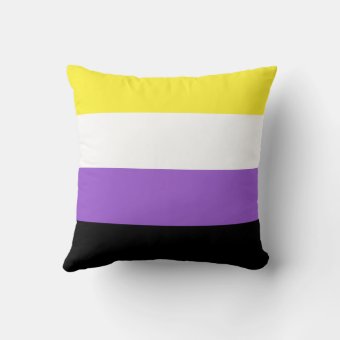 Non Binary Pride Flag Throw Pillow | Zazzle