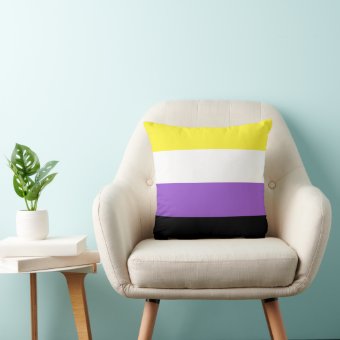 Non Binary Pride Flag Throw Pillow | Zazzle