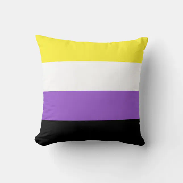 Non Binary Pride Flag Throw Pillow | Zazzle Non Binary Pride Flag Throw Pillow | Zazzle