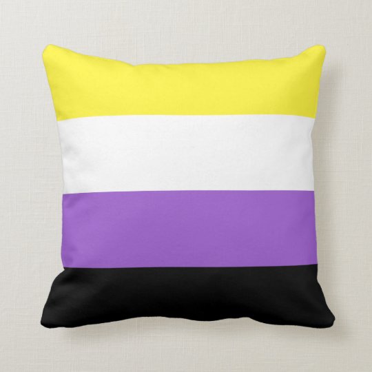 Non Binary Pride Flag Throw Pillow | Zazzle.com