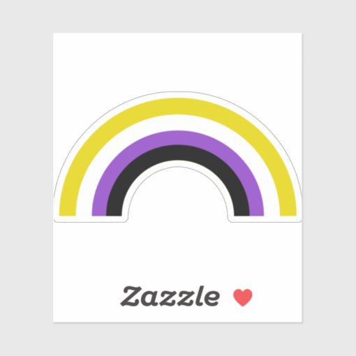 Non-Binary Rainbow Non Binary Pride Flag Sticker | Zazzle