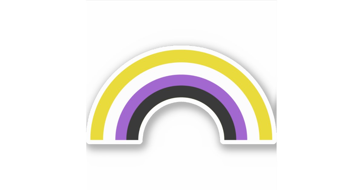 Non-Binary Rainbow Non Binary Pride Flag Sticker | Zazzle