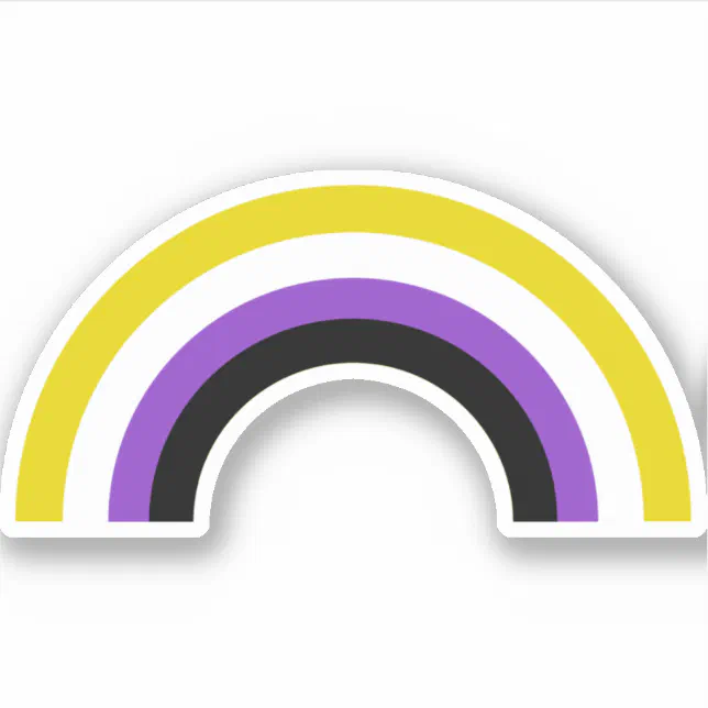 Non-Binary Rainbow Non Binary Pride Flag Sticker | Zazzle