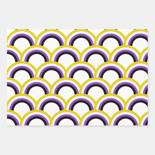 Non-Binary Rainbow Non Binary Pride Flag Wrapping Paper Sheets | Zazzle