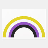 Non-Binary Rainbow Non Binary Pride Flag Wrapping Paper Sheets | Zazzle