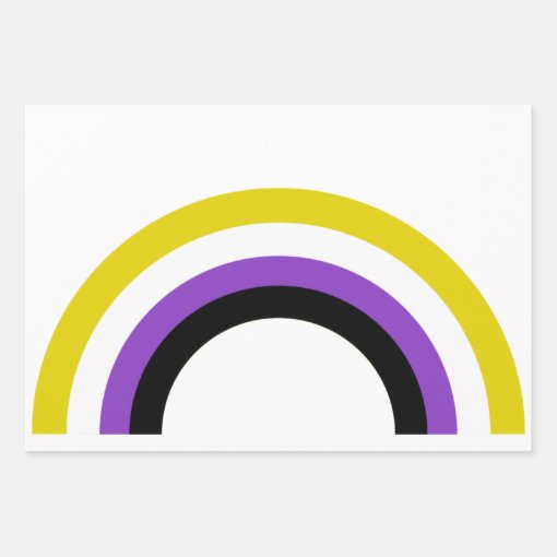 Non-Binary Rainbow Non Binary Pride Flag Wrapping Paper Sheets | Zazzle