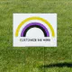 Non Binary Rainbow Pride Flag Custom Yard Sign | Zazzle