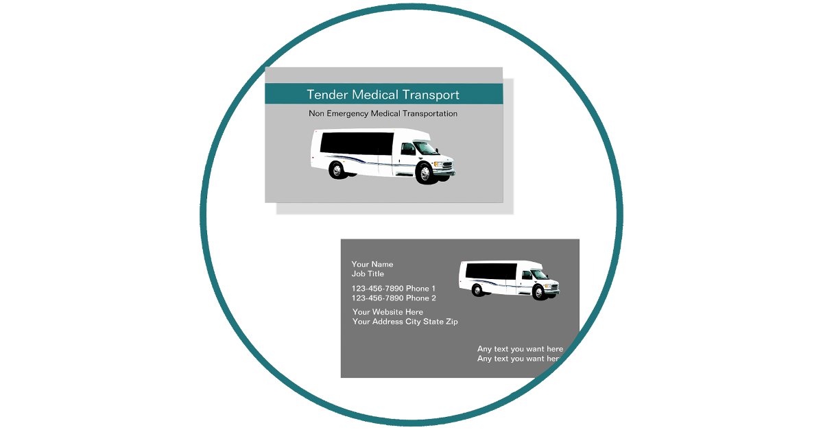 Non Emergency Medical Transport Business Cards | Zazzle