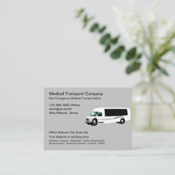 Non Emergency Medical Transportation Business Card | Zazzle
