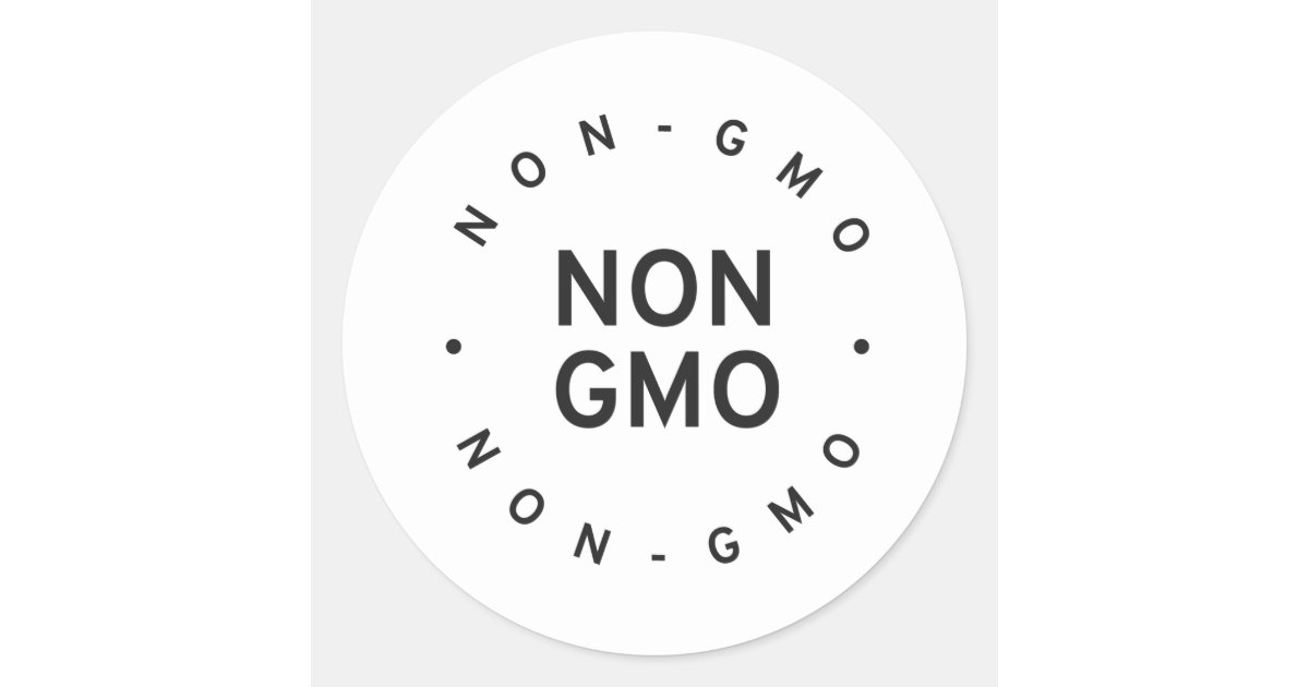 Non-GMO Classic Round Sticker | Zazzle