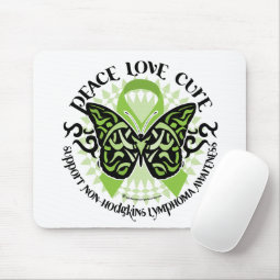 Non-Hodgkins Lymphoma Butterfly Tribal Mouse Pad | Zazzle