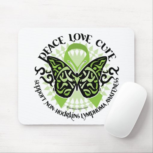Non-Hodgkins Lymphoma Butterfly Tribal Mouse Pad | Zazzle