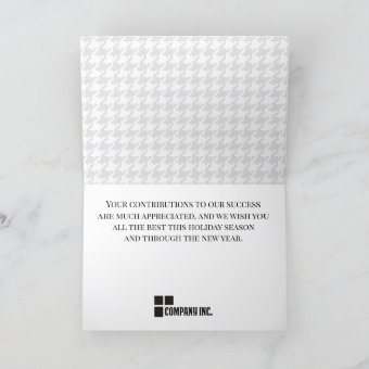 Non offensive houndstooth Christmas holiday card | Zazzle