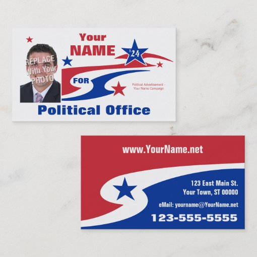 Non-Partisan Political Election Campaign Business Card | Zazzle