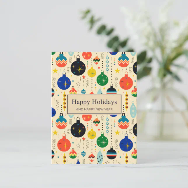 Non Photo Holiday Ornaments Postcard | Zazzle