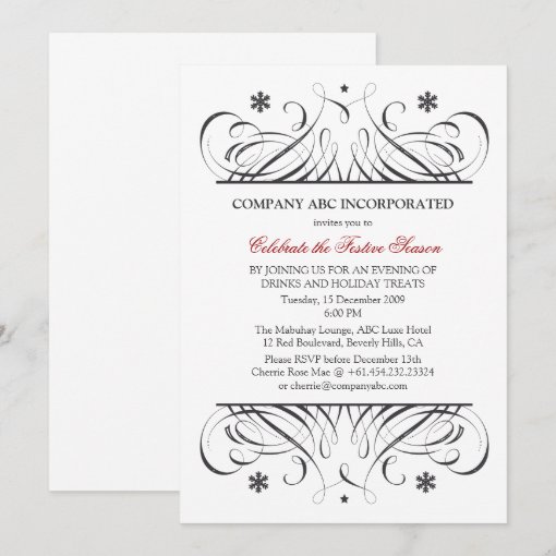 Non-Religious Holidays Corporate Party Invitation | Zazzle