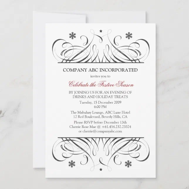 Non-Religious Holidays Corporate Party Invitation | Zazzle