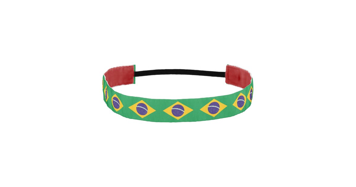 Non-Slip Headband with Flag of Brazil | Zazzle