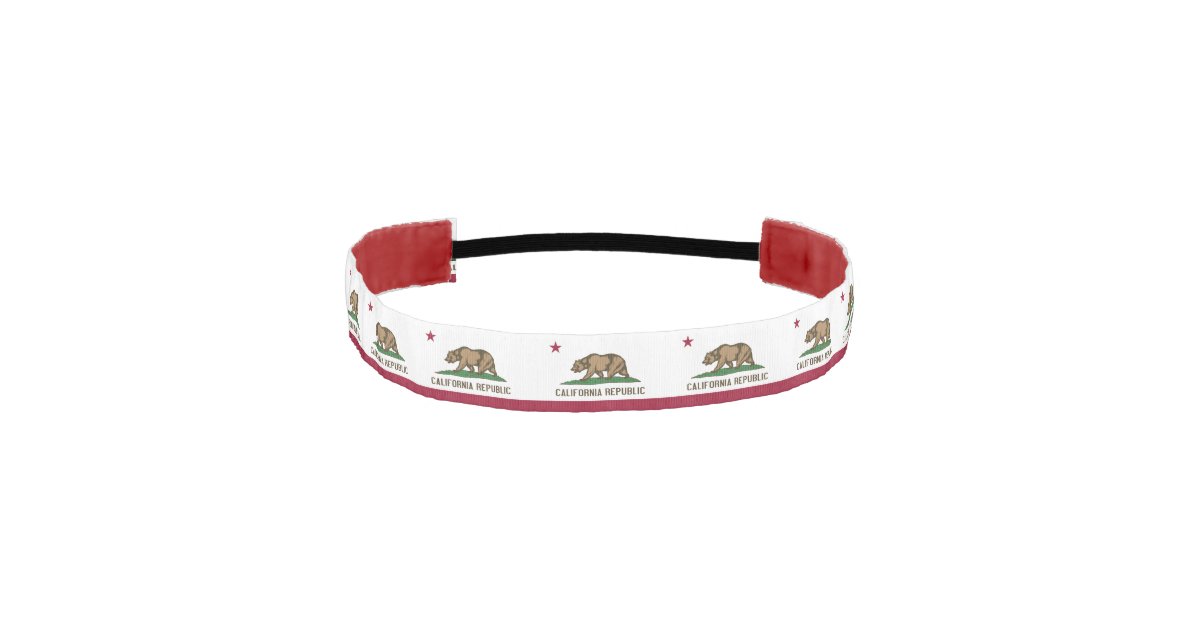 Non-Slip Headband with Flag of California, USA | Zazzle