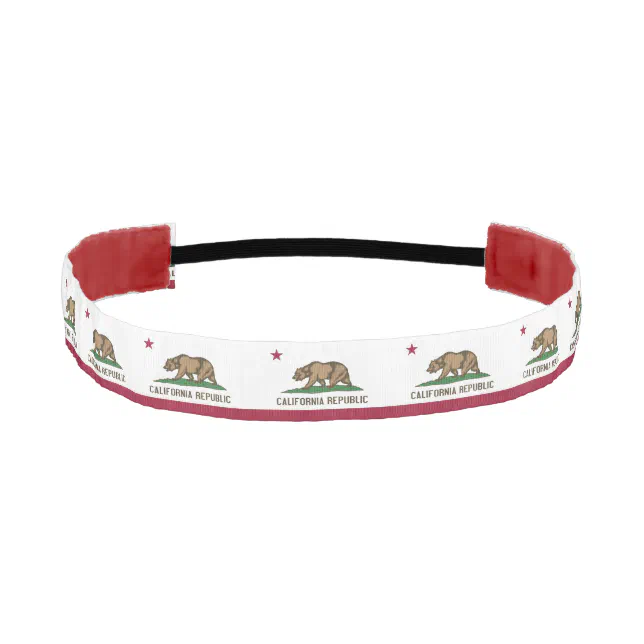 Non-Slip Headband with Flag of California, USA | Zazzle