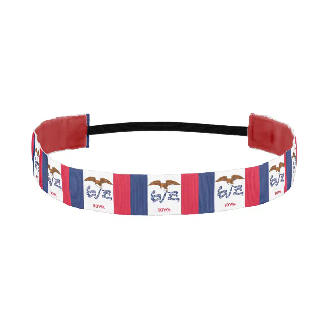 Non-Slip Headband with Flag of Iowa, USA | Zazzle