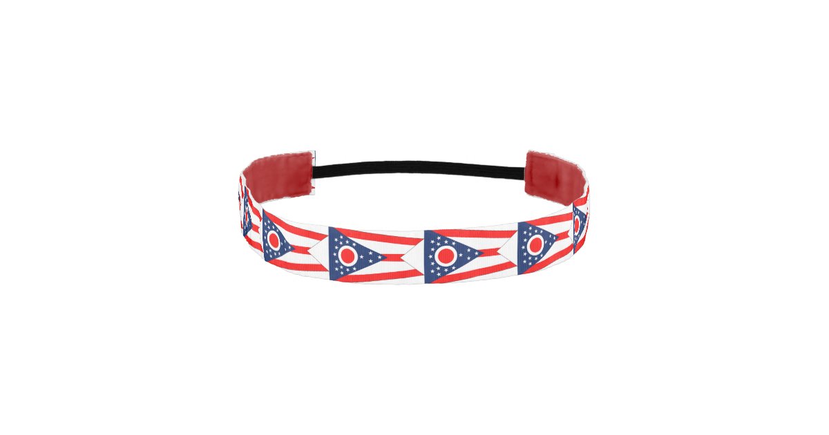 Non-Slip Headband with Flag of Ohio State, USA | Zazzle