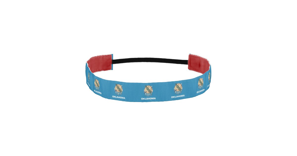 Non-Slip Headband with Flag of Oklahoma State, USA | Zazzle