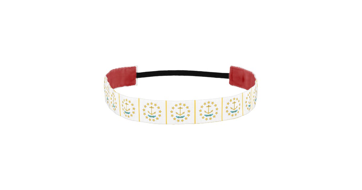 Non-Slip Headband with Flag of Rhode Island, USA | Zazzle