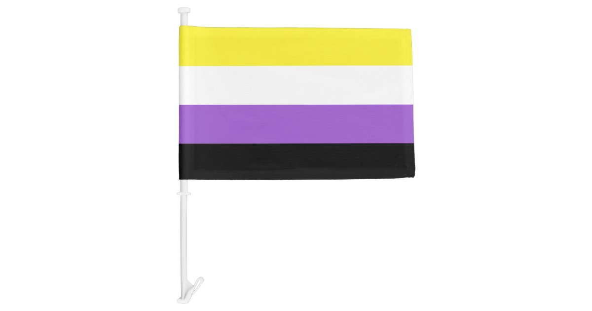 Nonbinary Car Flag | Zazzle