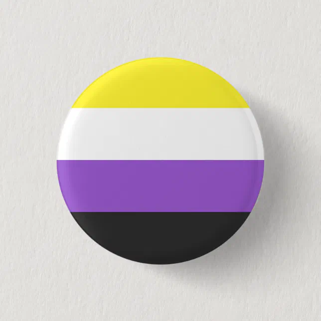 NonBinary/Enby Pride Flag Button | Zazzle