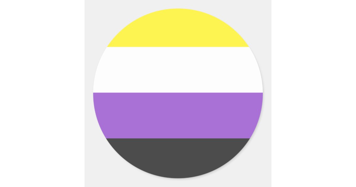 NonBinary/Enby Pride Flag Classic Round Sticker | Zazzle