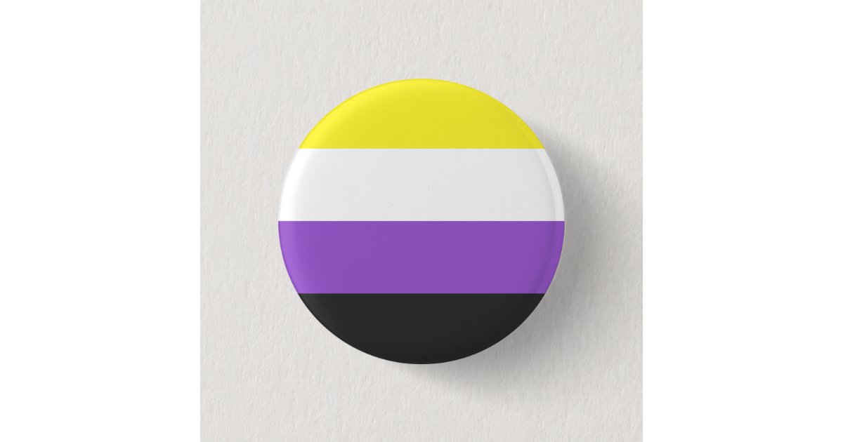 Nonbinary flag button | Zazzle
