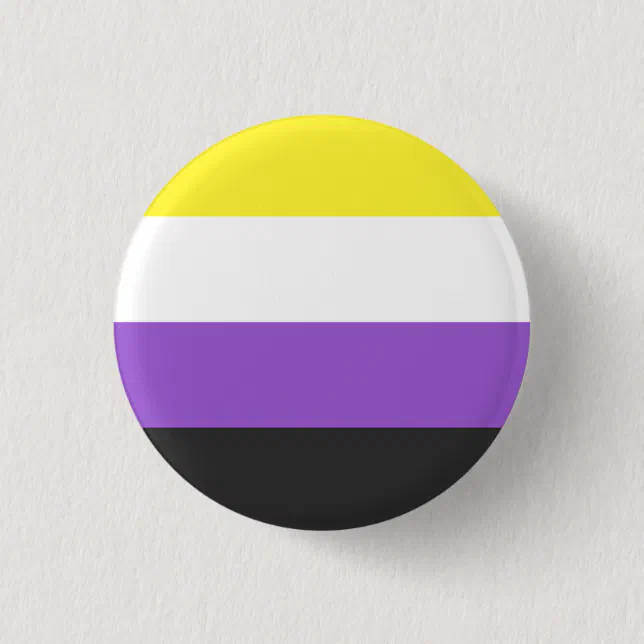 Nonbinary flag button | Zazzle
