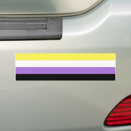 Nonbinary Pride Bumper Sticker | Zazzle