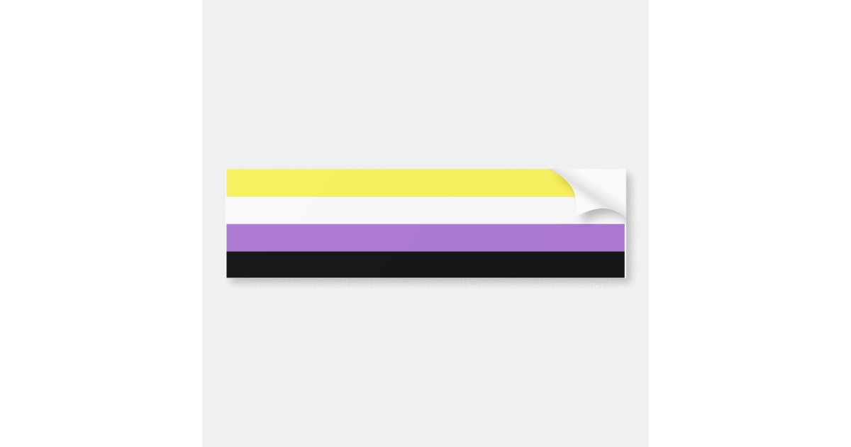 Nonbinary Pride Bumper Sticker | Zazzle