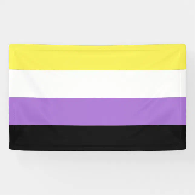 Nonbinary Pride Flag Banner | Zazzle