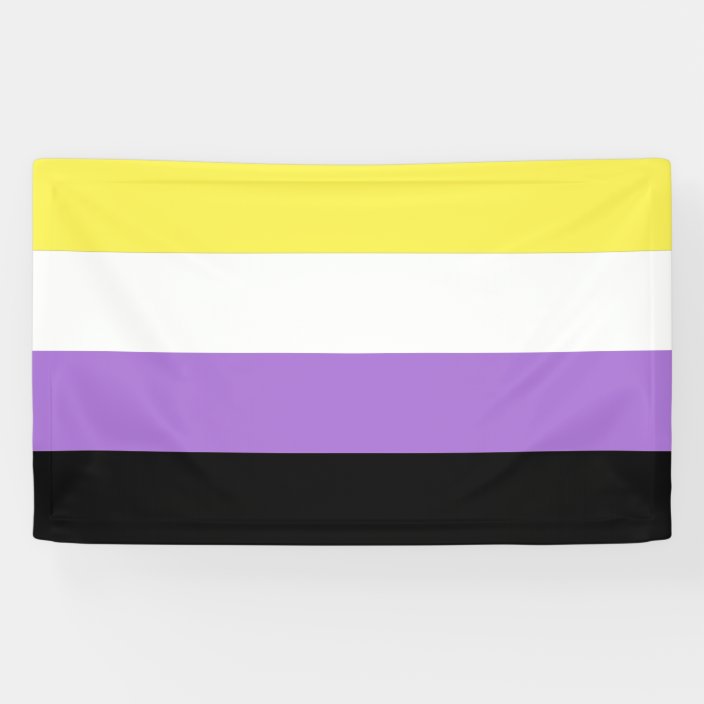 Nonbinary Pride Flag Banner | Zazzle.com