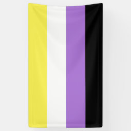 Nonbinary Pride Flag Banner | Zazzle