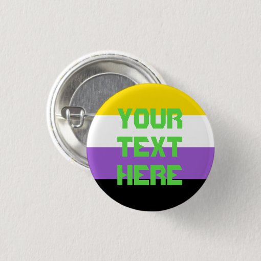 Nonbinary pride flag button | Zazzle