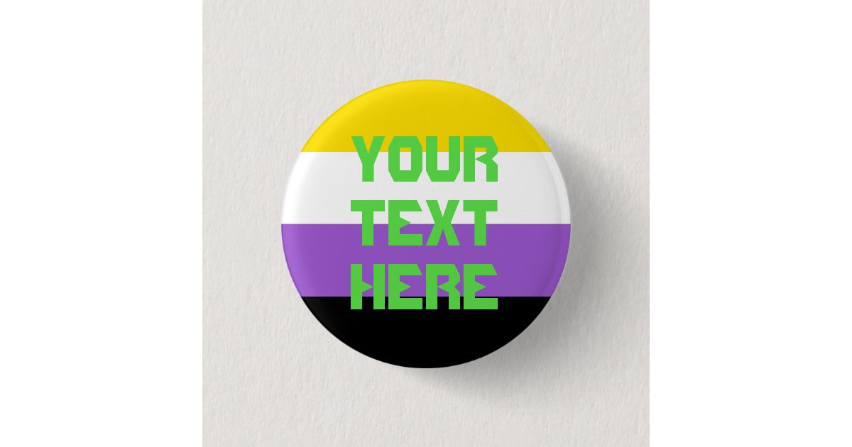 Nonbinary pride flag button | Zazzle